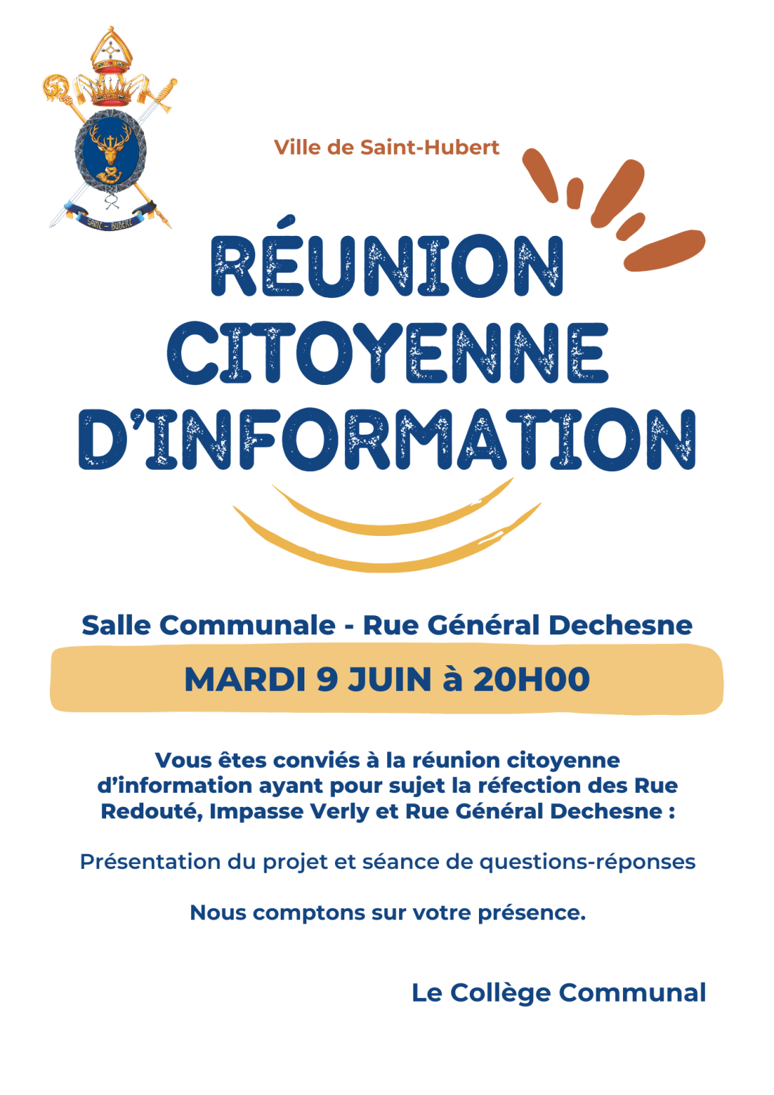 La ville de Saint-Hubert | Réunion citoyenne d’information